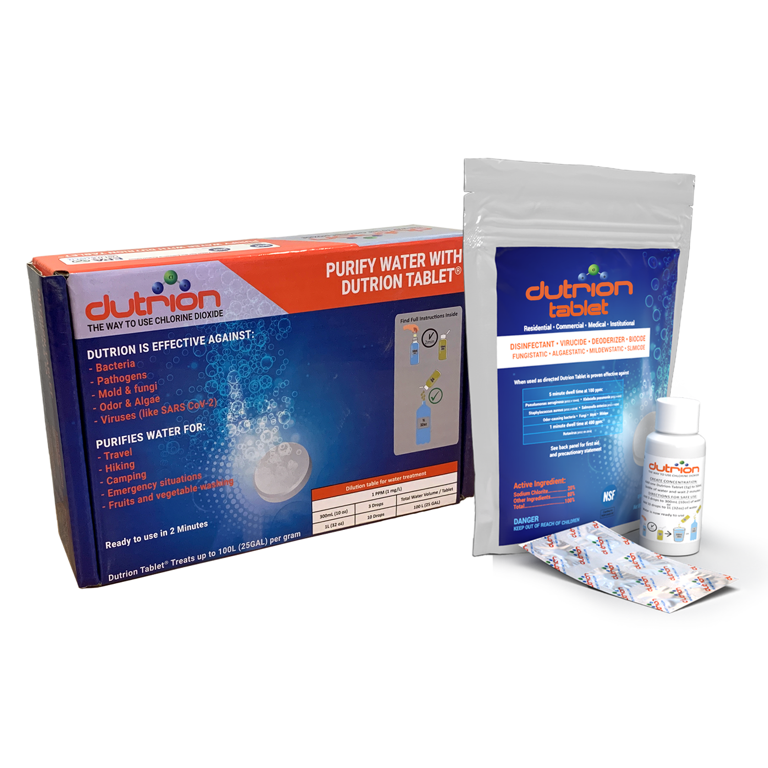 Dutrion Tablet 6 Count – 1-Gram For Water Purification On The Go ...